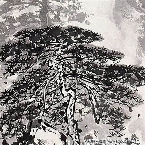 应野平作品 万松如海作涛声 高清大图下载 名画油画网