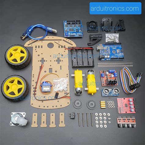 ชุด Arduino Smart Car Robot Kit 2wd รถหุ่นยนต์หลบหลีกสิ่งกีดขวางและ