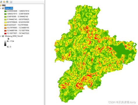 Arcgis 坡度分析及坡度集中在80 90间的原因gis坡度分析全大于80度 Csdn博客