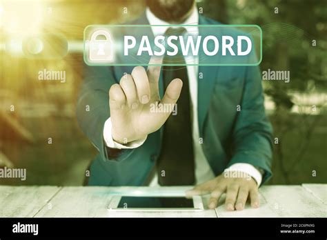 Writing Note Showing Password Business Concept For The Hidden Word Or