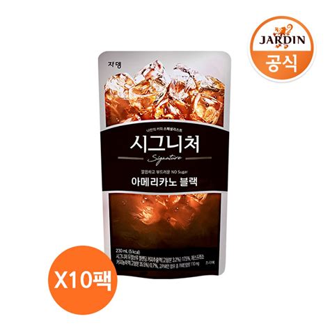 쟈뎅 시그니처 아메리카노 블랙 230ml X 10팩 홈플러스 택배배송