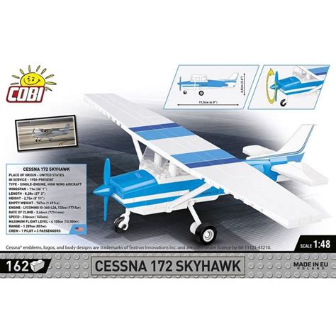 Cobi 26622 Aircraft Cessna Skyhawk 172 Wb Model Plane Building Bricks 162pcs Sprayster