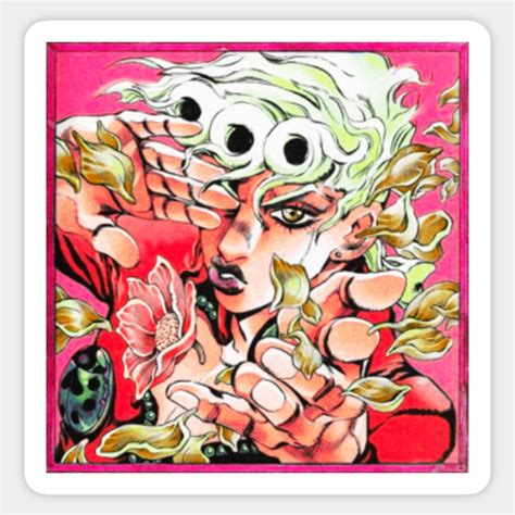 Giorno Flower Petals Manga Panel Recolor Red Gold Variant Jojo