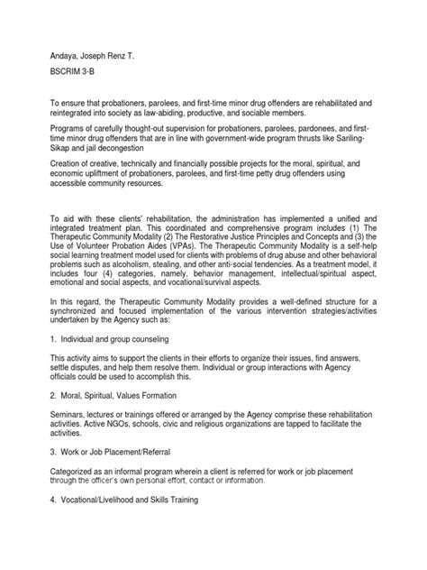 Effectiveness Of Community Based Correctional Programs Pdf