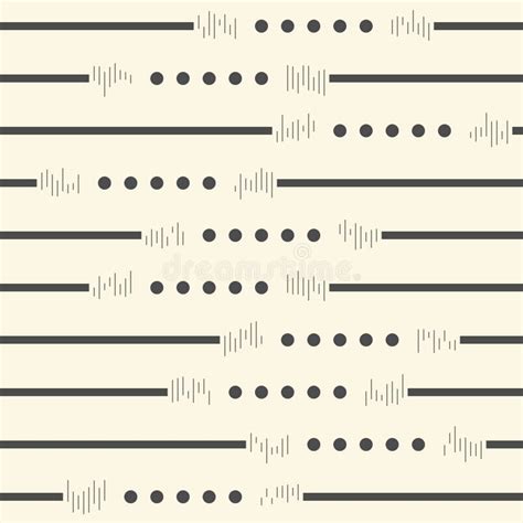 Seamless Circle And Stripe Pattern Abstract Monochrome Background Stock Vector Illustration