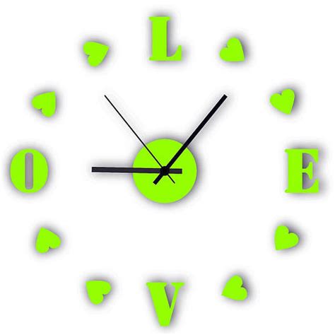 Настенные 3d часы Diy Clock 80 100 см Love светятся в темноте Sn27 Id