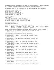 3 12 Lab Seasons Txt Write A Program That Takes A Date As Input And Outputs The Date S Season