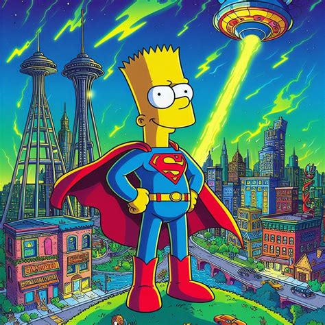 Bartsuperman 2 Dibujos De Los Simpson De Foto A Caricatura Super Héroe