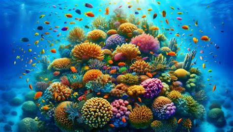 Coral Reefs Are Diverse Ecosystems Essential For Marine Life Stock