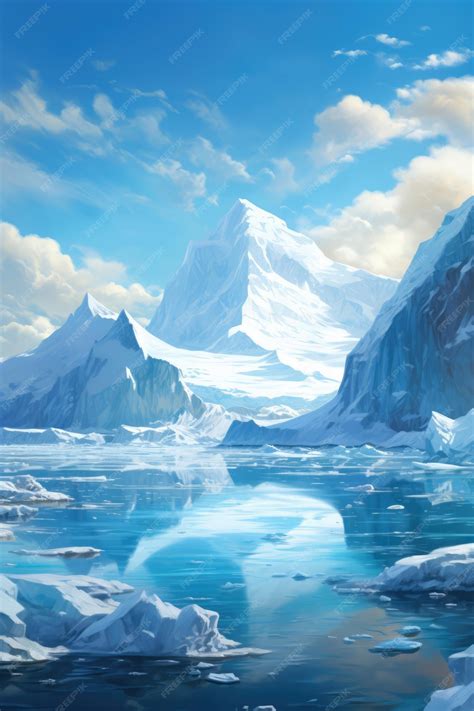 Premium Photo Realistic 3d Illustration Of Iceberg Iceberg Floating