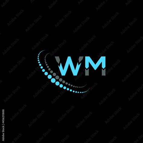Wm Letter Logo Abstract Design Wm Unique Design Wm Letter Logo Design