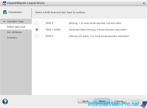 Changing The RAID Level Of A Logical Drive Using MaxView With The Adaptec SmartRAID I E
