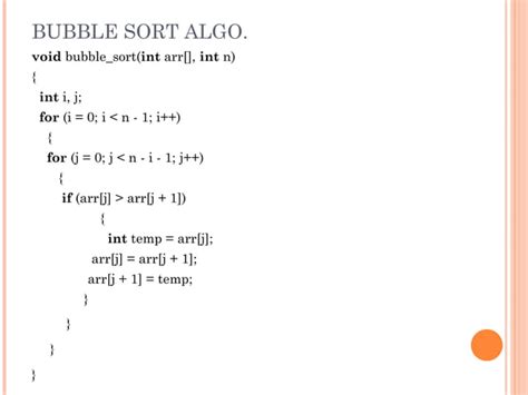 3 analysis of insertion and bubble sort ppt