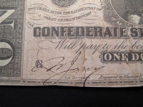 Antique Confederate States One Dollar Bill Lot