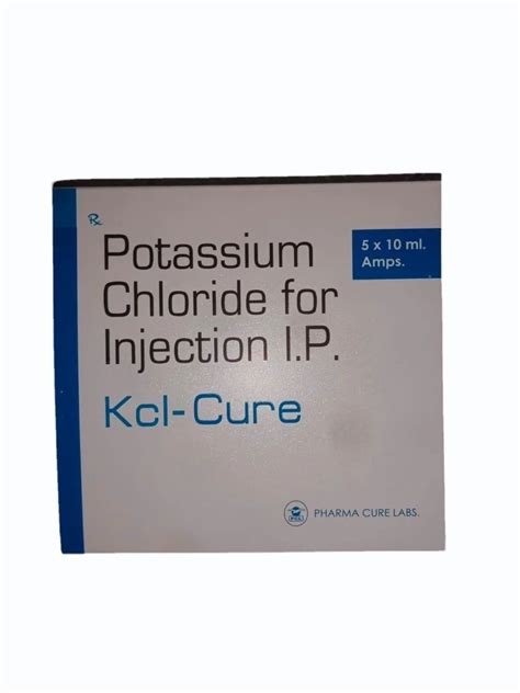 Kcl Cure Potassium Chloride Injection 20 Ml At Best Price In Ahmedabad Id 2856518098048
