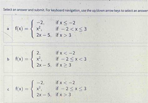 Solved Select An Answer And Submit For Keyboard Navigation Use The