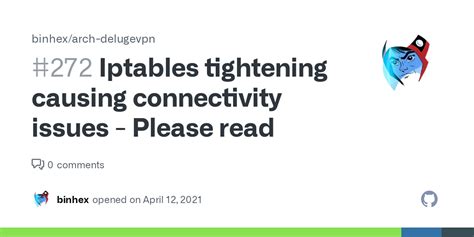 Iptables Tightening Causing Connectivity Issues Please Read · Issue