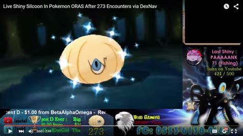 12 Live Shiny Silcoon In Pokemon Oras After 273 Encounters Via