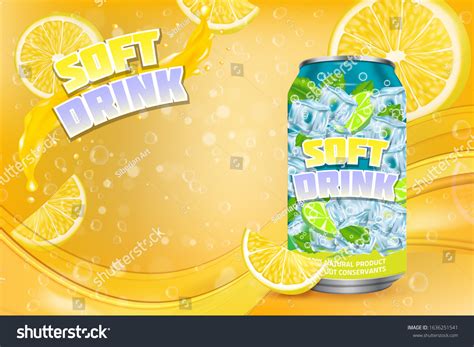Soft Drink Advertising Poster Design Template Stock Vector Royalty