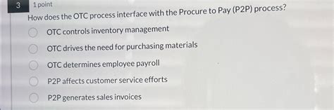 Solved 31 pointhow Does The Otc Process Interface With The Solved 31 pointhow Does The Otc Process Interface With The