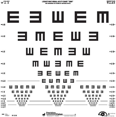 Tumbling E Folding Distance Chart Precision Vision
