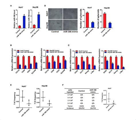 Overexpression Of MiR 186 Suppresses Liver CSCs Expansion A Huh7