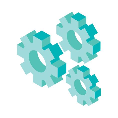 Isometric Gears Settings 14217362 Vector Art At Vecteezy