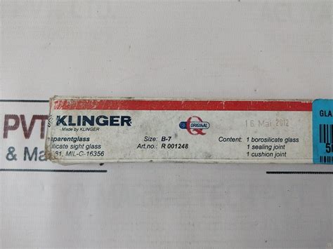 Klinger Mil G 16356 Transparent Level Gauge Sight Glass Aeliya Marine