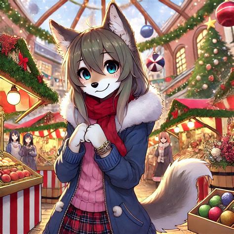 Anime Style Furry Anthro Female Wolf Cute In A Chr By Griphon46 On