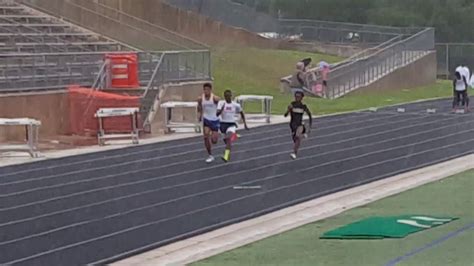 Caleb Jolivette 100m Dash In The Rain Youtube