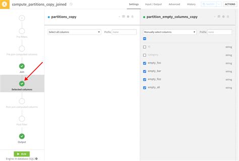 No Column Selected In Dataset — Dataiku Community