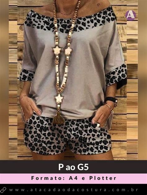 Molde de Conjunto Blusa e Short Juliana em Pdf Atacadão da Costura