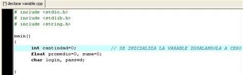 Lenguaje Declaraci N E Inicializaci N De Variables