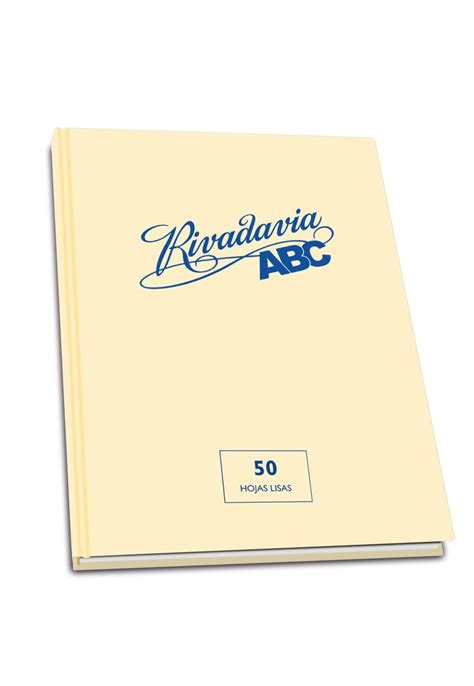 Cuaderno Rivadavia ABC Tapa Cartón Tradicional Liso 50 hojas Angel
