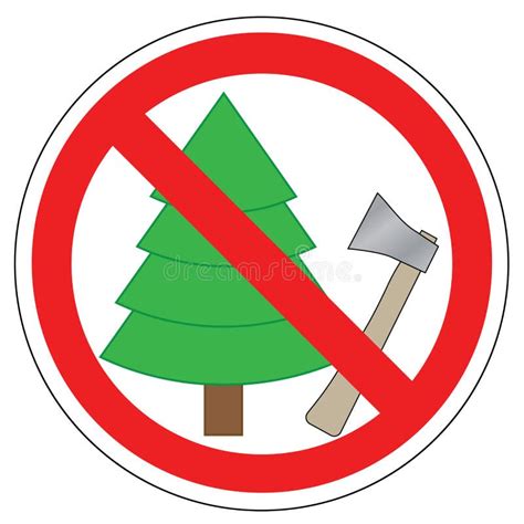 Stop Cutting Trees Symbol Stock Vector Illustration Of Mark 150035006
