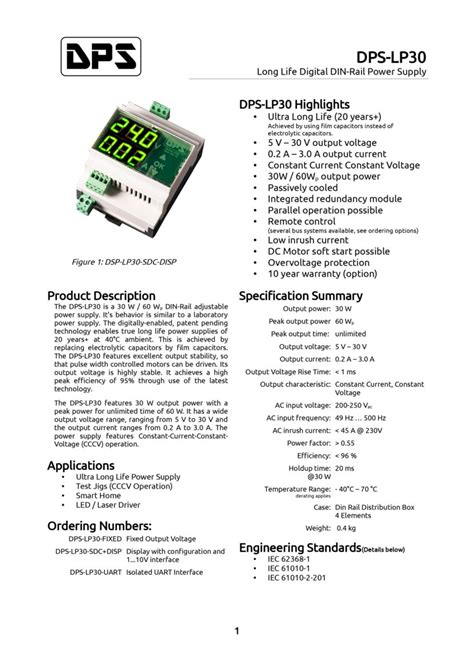 Dps Digital Power Systems Dps Lp30 Overview