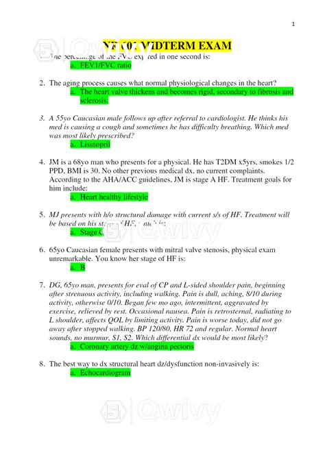 Nr 601 Midterm Exam Nr601 Midterm Exam New 2021 Chamberlain