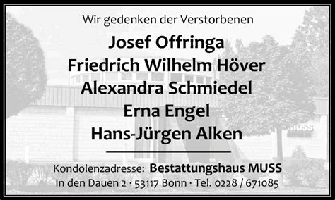 Traueranzeigen Von Erna Engel Ga Trauer De