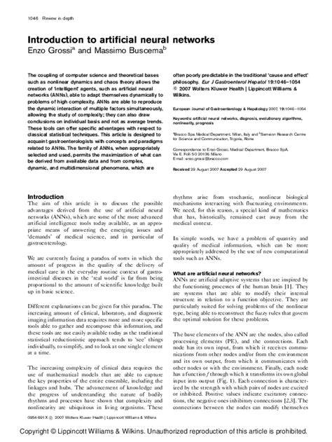 pdf introduction to artificial neural networks