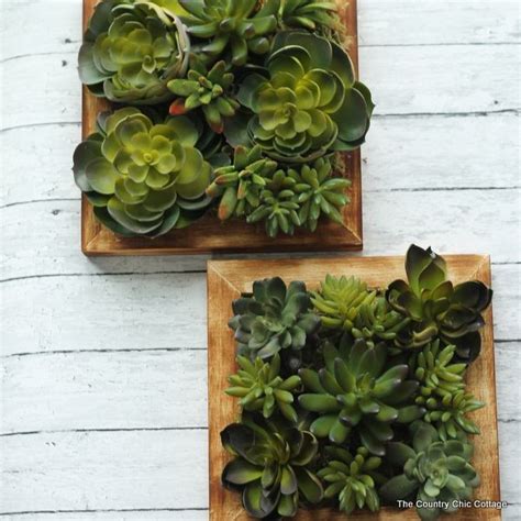 Faux Succulent Wall Art The Country Chic Cottage Diy Home Decor