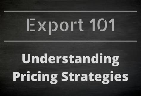 Export Understanding Pricing International Housewares Association