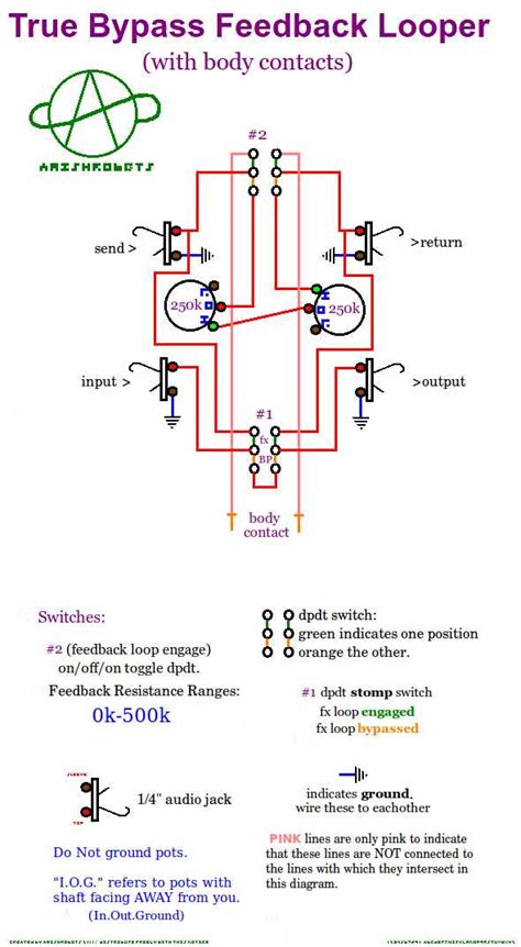 True Bypass Looper Schematic