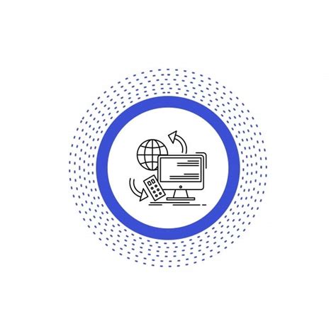 Remote Access Vector Design Images Access Control Monitoring Remote Security Line Icon Vector