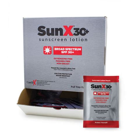 Coretex Products 71430 Sunscreen With Dispenser Box Sunx® 30 Spf 30