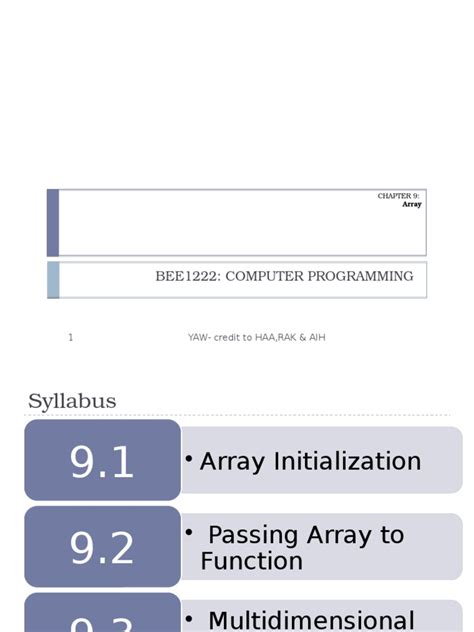 Chapter 9 Array Pdf Array Data Structure String Computer Science