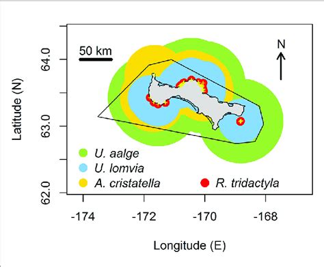 Projected Foraging Range Of Seabirds Based On Foraging Tracks Download Scientific Diagram