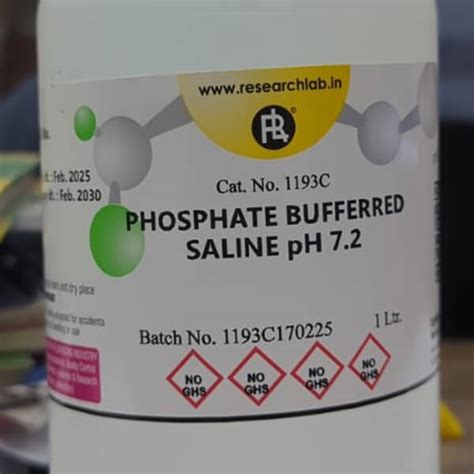 Phosphate Buffered Saline Ph 7 2 Pbs 1 Ltr Research Lab