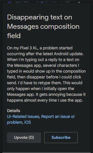 Google Messages App Text Disappearing While Typing Search Not Working