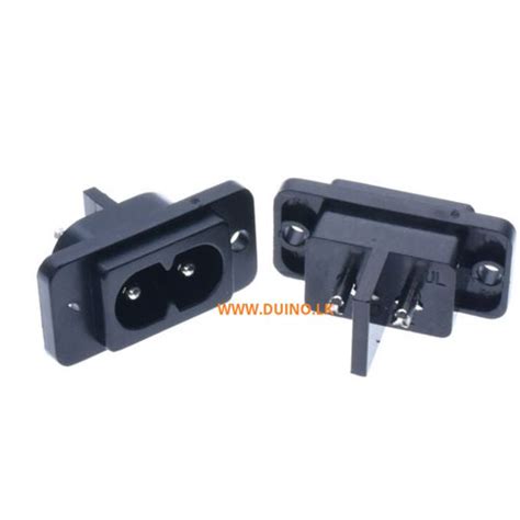 2Pin AC Power Socket IEC 320 C8 AC Electrical Sockets 2 5A Duinolk The Biggest Arduino