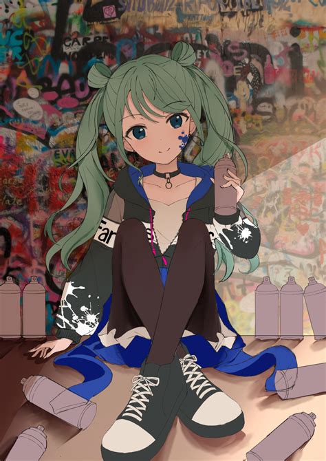 Safebooru 1girl Absurdres Against Wall Bangs Black Legwear Blue Eyes